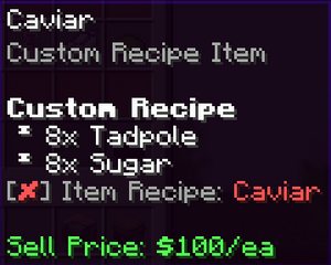 Custom Recipes - CosmicSky