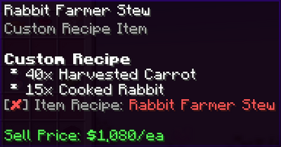 Custom Recipes - CosmicSky